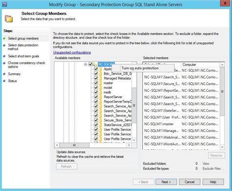 不會自動新增來自輔助 dpm 伺服器的新資料庫 data protection manager microsoft learn