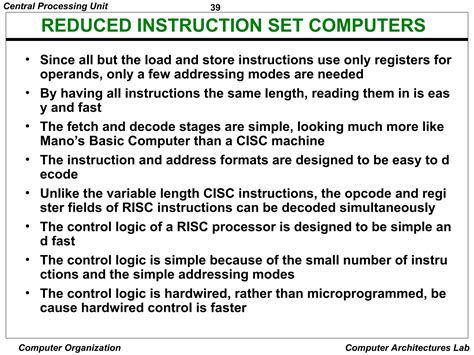 Central Processing Unit Computer Organization Ppt Operating Systems Computer Software And