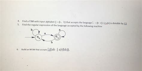 Solved Find A Fsm With Input Alphabet Ts The Language L B E