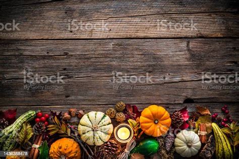 미니 호박과 마른 잎이있는 가을 또는 추수 감사절 장식 프레임 공간 복사 가을에 대한 스톡 사진 및 기타 이미지 가을 조명 장식 0명 Istock