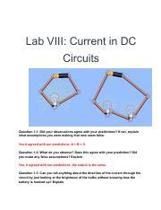 Understanding Current In DC Circuits Observations Predictions Course Hero