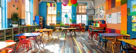 Explore A Vibrant And Visually Appealing Classroom Design With Contemporary Furnishings Aig