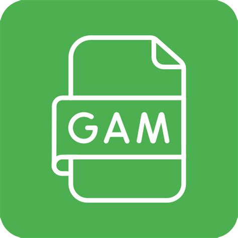 Gam File Generic Color Fill Icon