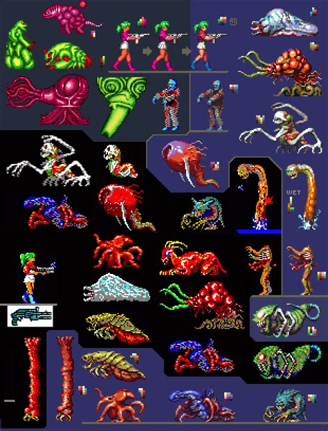 Super Metroid Enemy Sprites