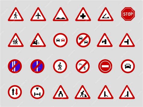 Premium Vector Traffic Safety Signs