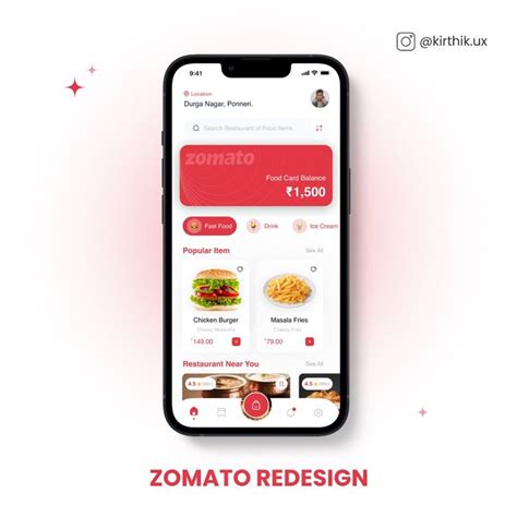 Zomato UI Redesign In Ux Design Ui Design User Interface