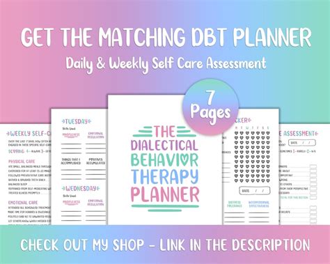 DBT Bundle Diary Card Cheat Sheet Positive Affirmations Etsy