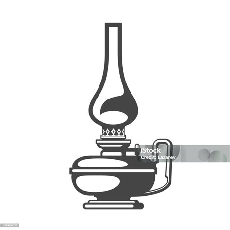 앤티크 오일 랜턴 오일 램프 또는 등유 캠핑 라이트 실루엣 벡터 석유 램프에 대한 스톡 벡터 아트 및 기타 이미지 석유 램프 고대의 골동품 Istock