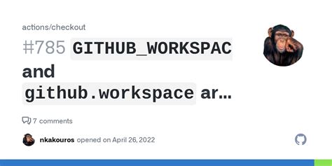 GITHUB WORKSPACE And Github Workspace Are Different When Running In Container Issue 785