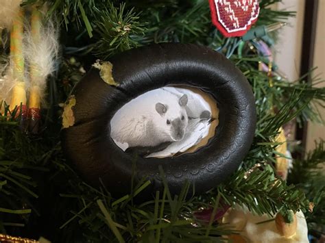 A Picture Of One Of My First Rats That Goes On Our Christmas Tree Every