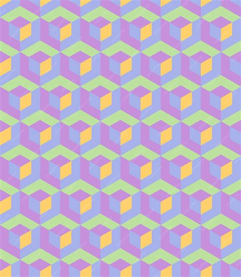 Premium Vector Isometric Cubes Vector Seamless Pattern Abstract Geometric Texture Modern