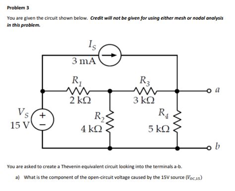 Solved A What Is The Component Of The Open Circuit Voltage Chegg Com