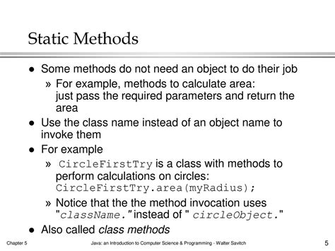 More About Objects And Methods Chapter 5 Programming With Methods Ppt Download