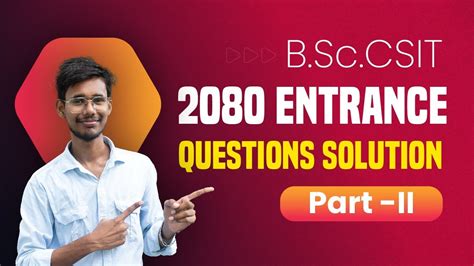 2080 Entrance Exam Part Ii Bsccsit Entrance Exam Past Year Questions Gupta Tutorial