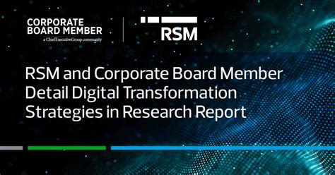 Rsm And Corporate Board Member Detail Digital Transformation Strategies In Research Report