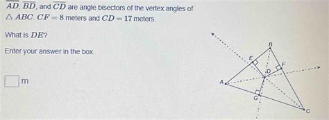 Overline Ad Overline Bd And Overline Cd Are Angle Bisectors Of The Vertex Angles Of A [geometry]