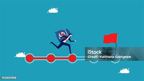진행 및 투자 목표 진행률 표시 줄에서 돈 가방을 가진 사업가 개발에 대한 스톡 벡터 아트 및 기타 이미지 개발 개선 결심 Istock