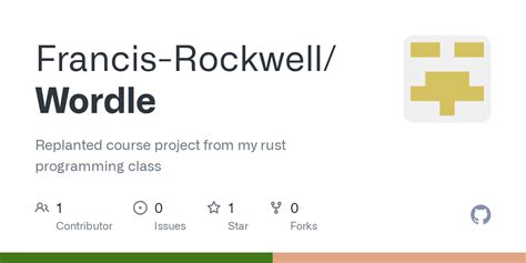 Github Francis Rockwellwordle Replanted Course Project From My Rust