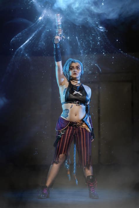 Casual Moth Cosplay As Jinx From Arcane League Of Legends Photo By