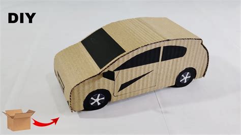 How To Make Cardboard Car Diy Cardboard Car Making Carboard Craft Ideas Youtube