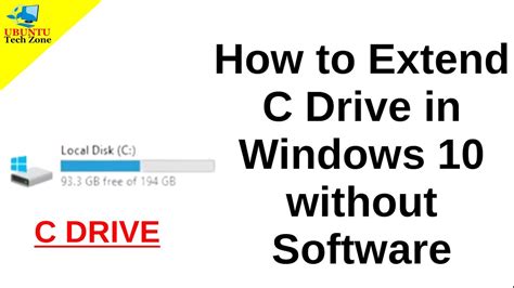 How To Extend C Drive In Windows 10 Without Software YouTube