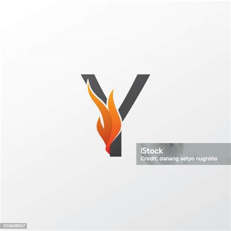 Elemen Desain Huruf Api Api Y Ilustrasi Stok Unduh Gambar Sekarang Alfabet Api Api
