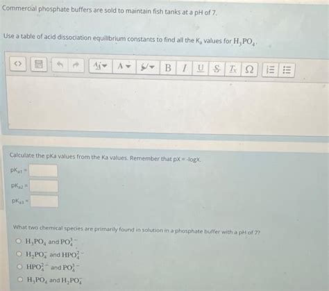 Solved Commercial Phosphate Buffers Are Sold To Maintain