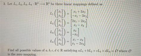Solved Let L L L L R R Be Three Linear Mappings Chegg Com