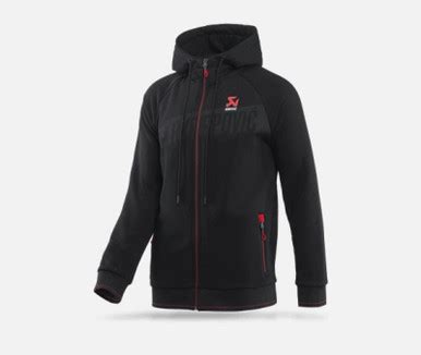 Akrapovic Mens Corpo Zip Hoodie Black Large Modbargains