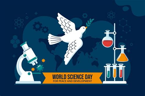평평한 세계 과학의 날 배경 무료 벡터