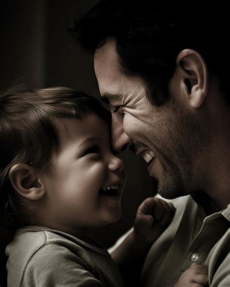 Premium Ai Image Father And Son Having A Good Time Close Up Shot