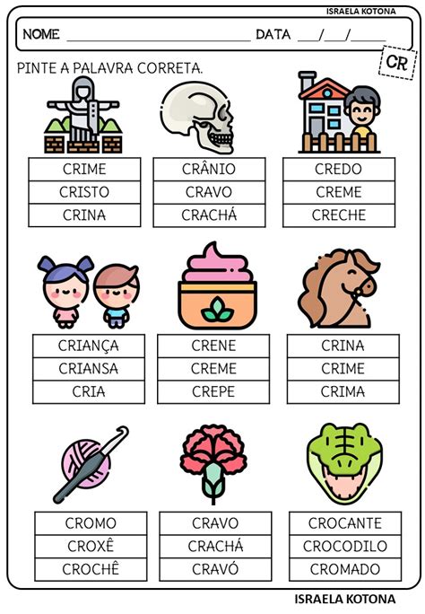 ISRAELA KOTONA Atividades Com Cr