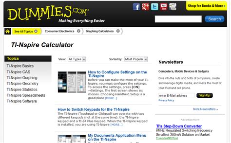 nspire concepts ti nspire para dummies