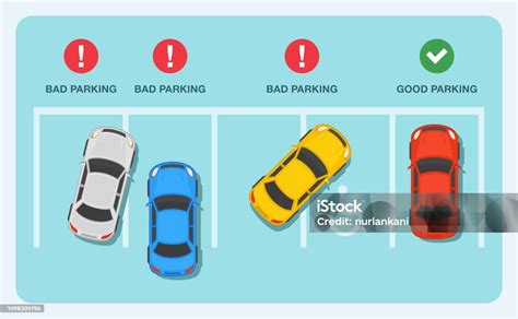 야외 주차 규칙 및 팁 좋은 주차 및 나쁜 주차 예시 인포그래픽 평면도 0명에 대한 스톡 벡터 아트 및 기타 이미지 0명 개체 그룹 거리 Istock