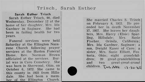 Sarah Esther Sponseller Trisch 1872 1962 Find A Grave Memorial
