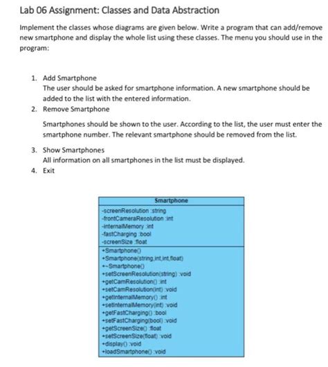 Lab 06 Assignment Classes And Data Abstraction
