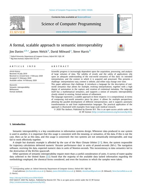 Pdf A Formal Scalable Approach To Semantic Interoperability
