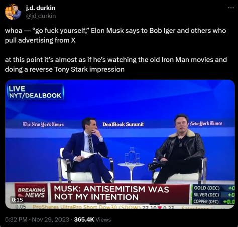 Elon Musk Told Advertisers Who Pulled Out To Go Fuck Themselves R Parlerwatch