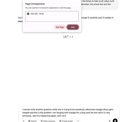 Chatgpt Goes Unresponsive Chatgpt Openai Developer Community