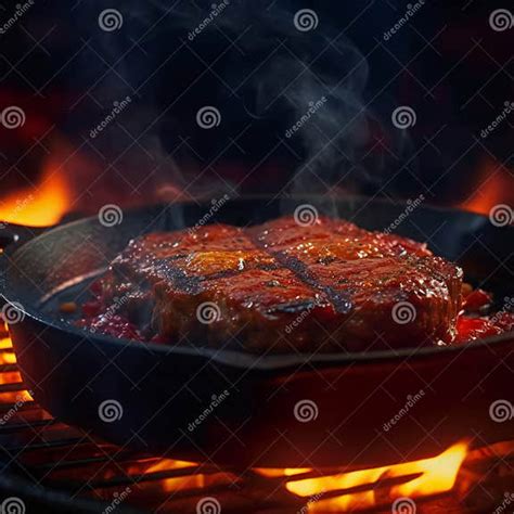 Meat Loaf On A Sizzling Hot Plategenerative Ai Stock Illustration Illustration Of Minced
