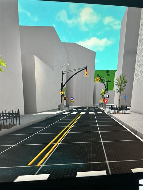 City Street View With Traffic Lights