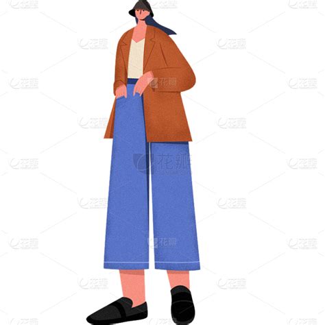 手绘人物插画 女孩