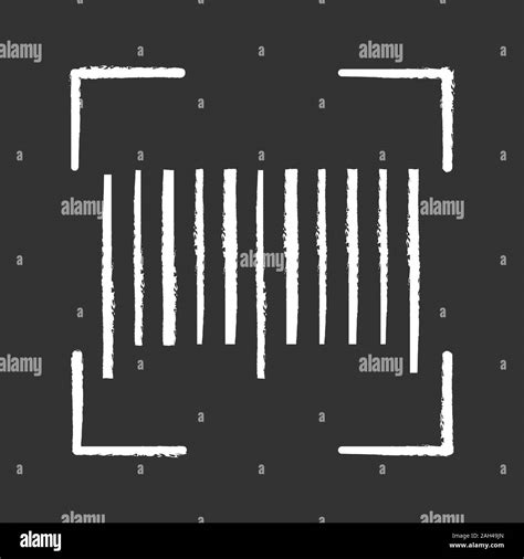 Traditional Barcode Chalk Icon Linear Code Scanning One Dimensional Barcode Scanner Upc Code