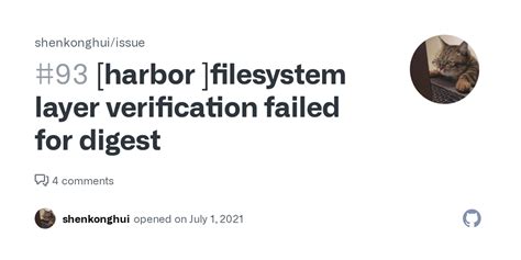Harbor Filesystem Layer Verification Failed For Digest · Issue 93