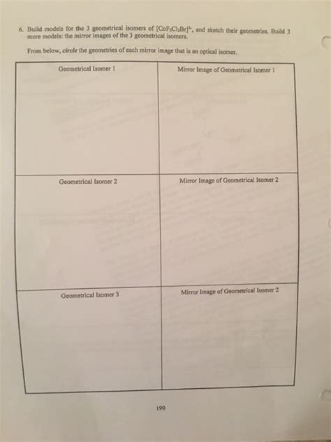 Solved Build Models For The 3 Geometrical Isomers Of