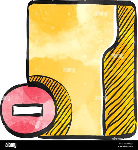 Folder Icon In Watercolor Style Stock Vector Image Art Alamy