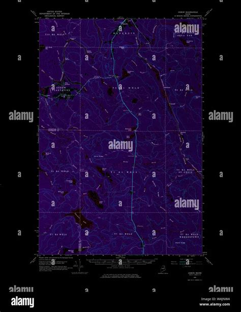Maine Usgs Historical Map Oxbow 460725 1965 62500 Inversion Restoration