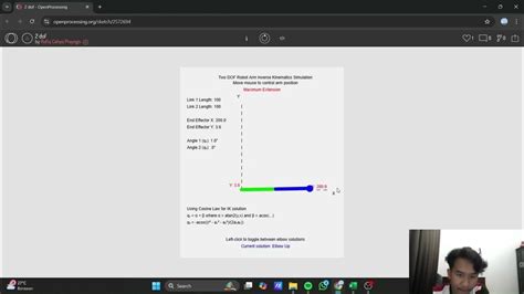 Invers Kinematik Arm Robot 2 Dof Mekatronika Youtube