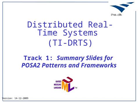 Ppt Track 1 Summary Slides For Posa2 Patterns And Frameworks Distributed Real Time Systems