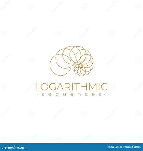 Sacred Geometry Logo Template Logarithmic Sequences Stock Vector